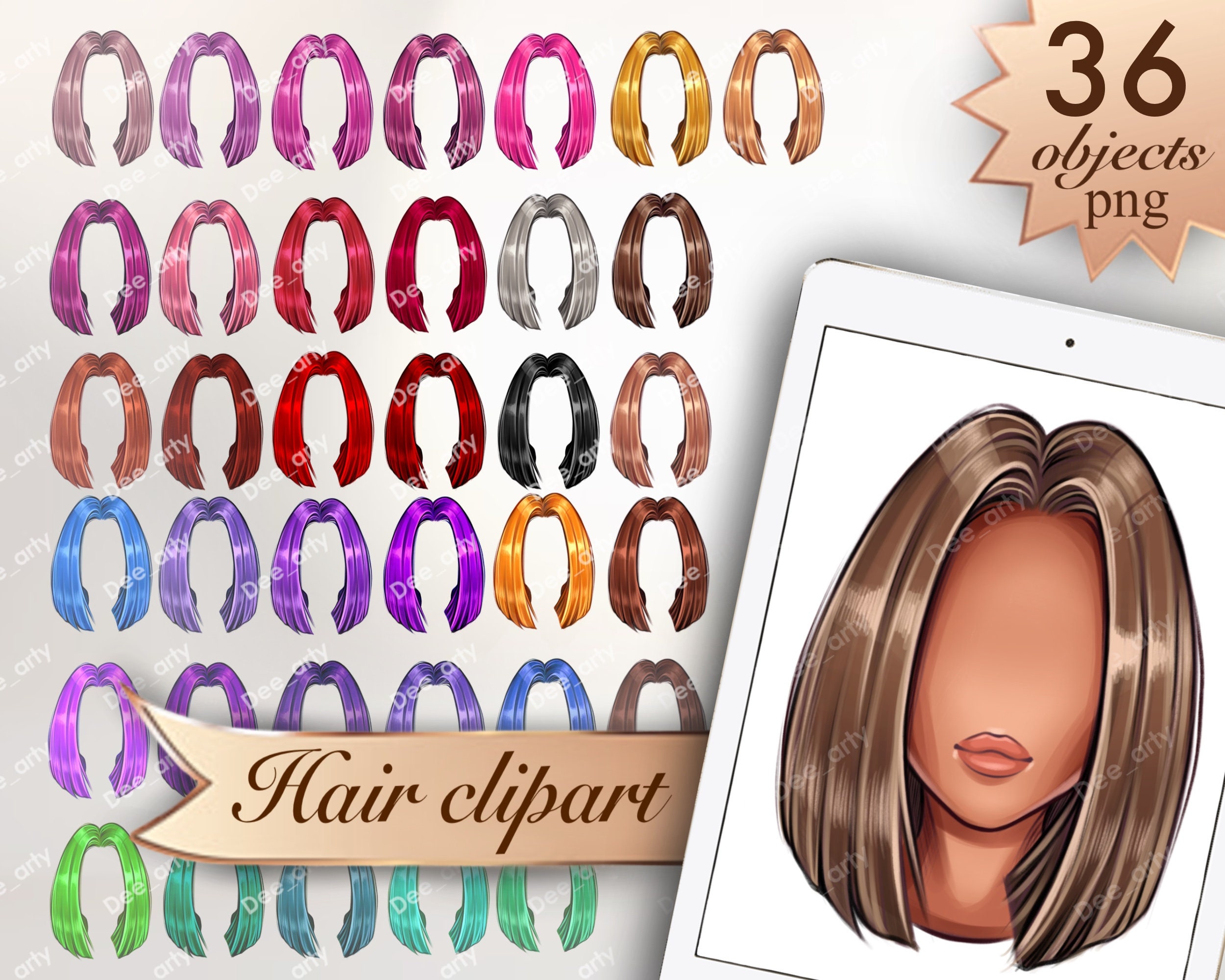 Hair png,Hair set png Hairstyles svg,Character hair Hairstyle clipart ...
