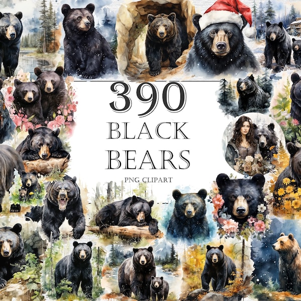 Bear Watercolor - Etsy