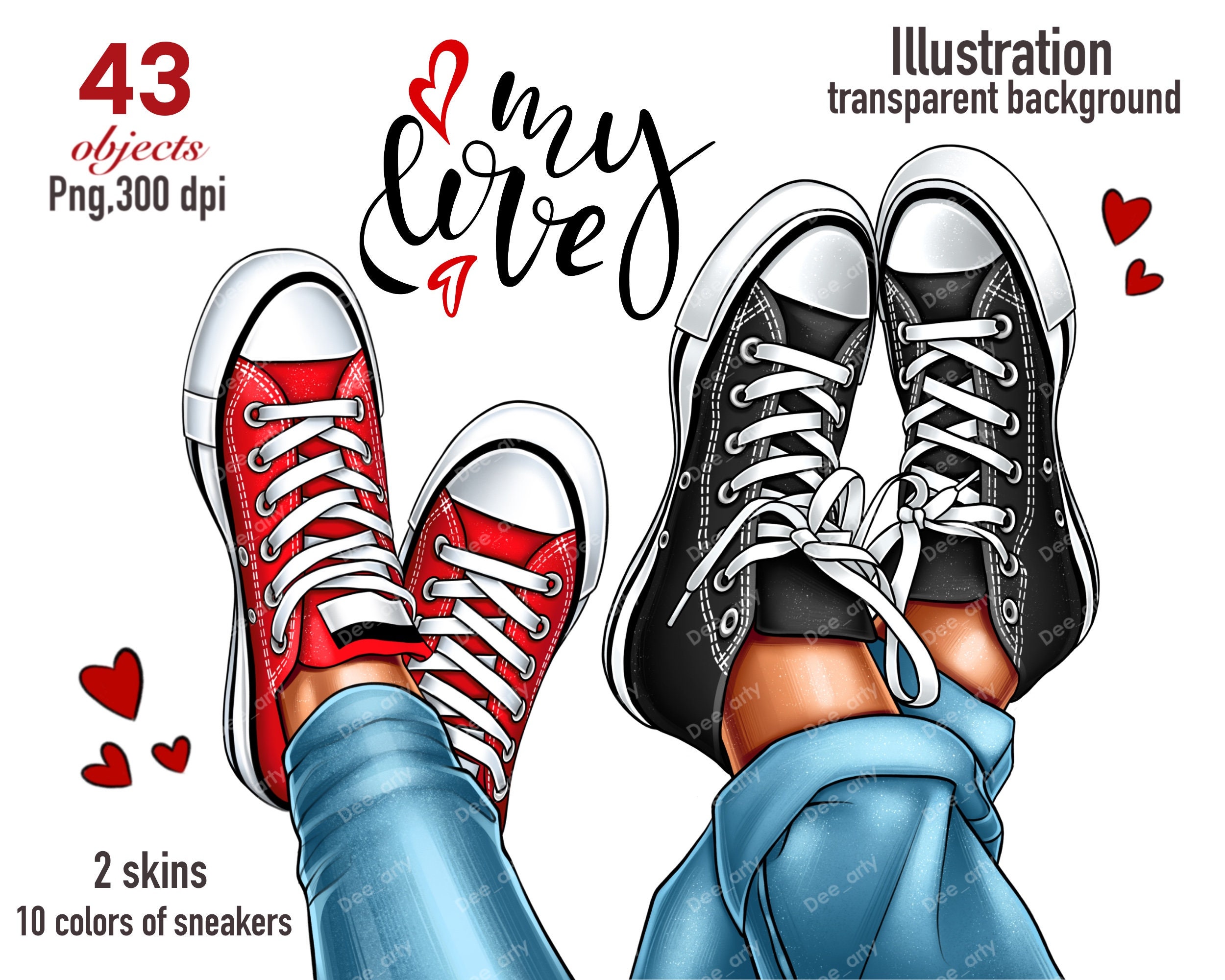 Shoes Clipart, Couple Png, Sneakers Clipart, Lovers Legs Png, Gift for ...