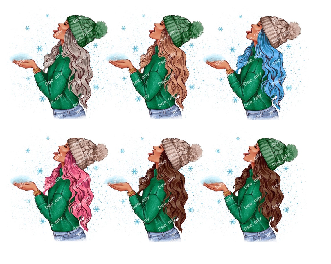 Winter Clipart Winter Girl Clipart Christmas Clipart Png - Etsy