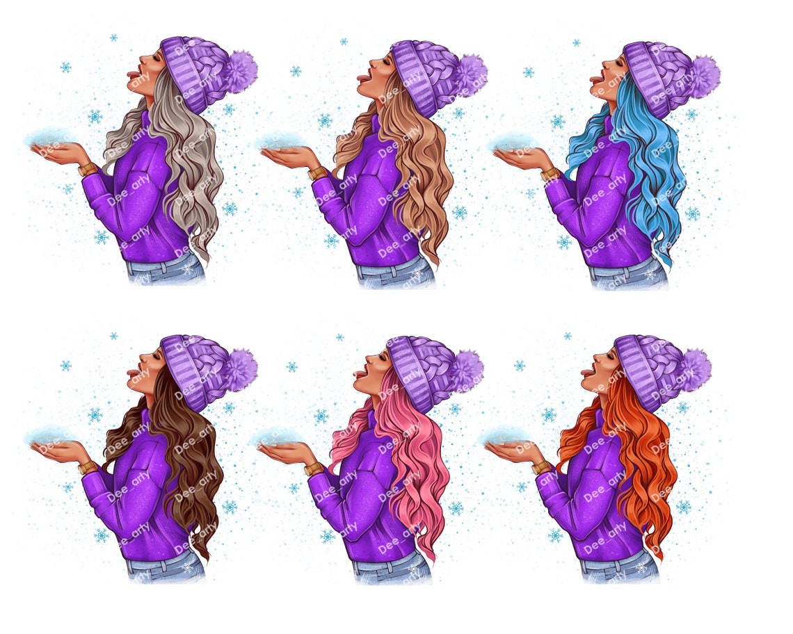 Winter Clipart Winter Girl Clipart Christmas Clipart Png - Etsy