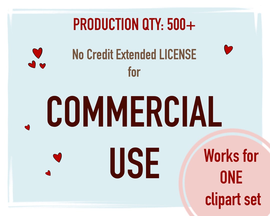 Extended Commercial Use License for ONE Any Clipart Set - Production ...
