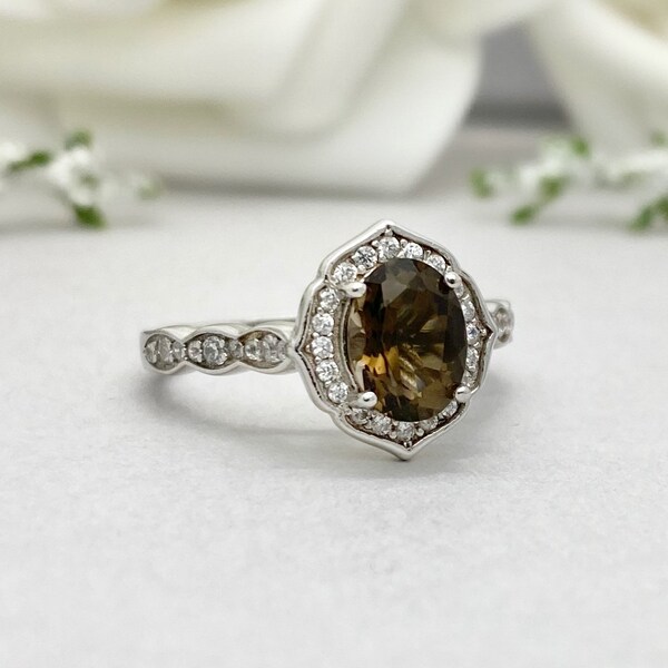 Smoky Topaz Ring - Etsy