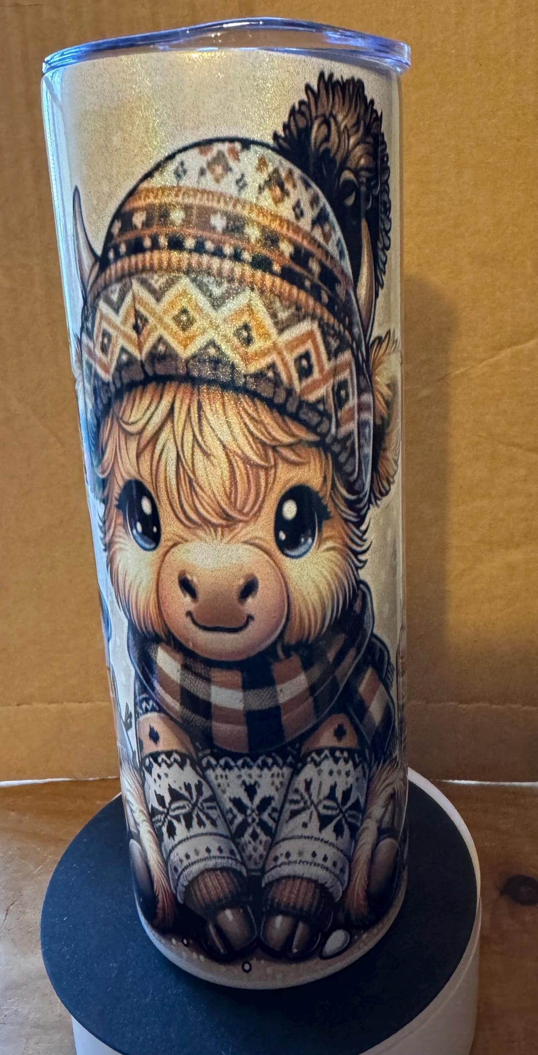 Highland Cow and Snowmen Glitter Tumbler - Etsy