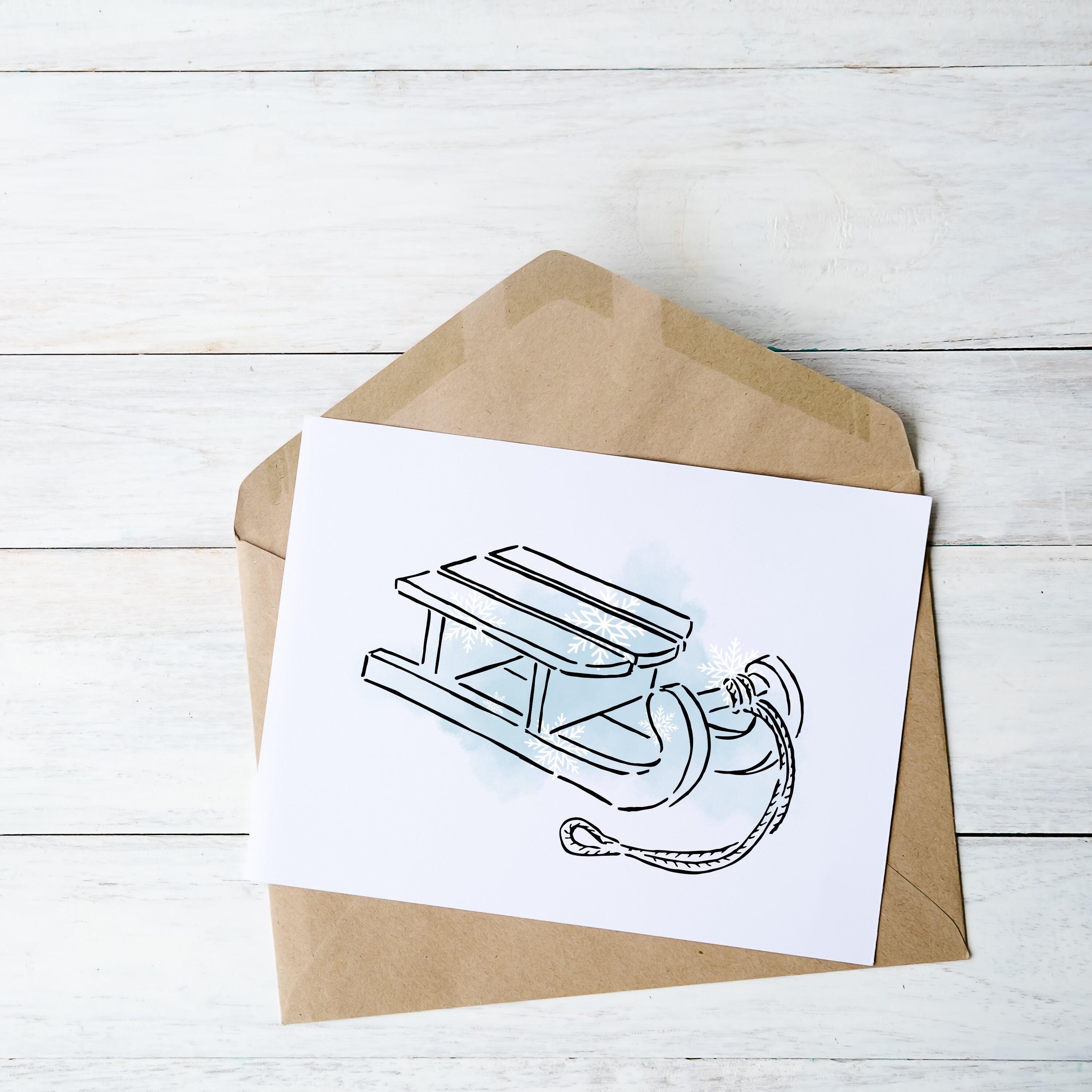 Christmas Sled PNG, Hand Drawn PNG, Holiday Shirt Design, Christmas PNG ...