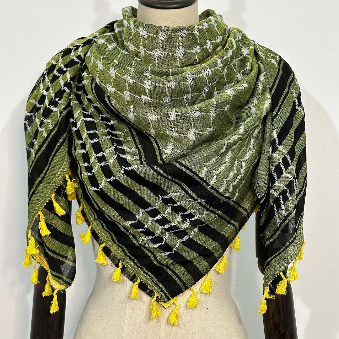 Shemagh Keffiyeh Bufanda árabe Palestina Fosforescente Kufiya - Etsy España