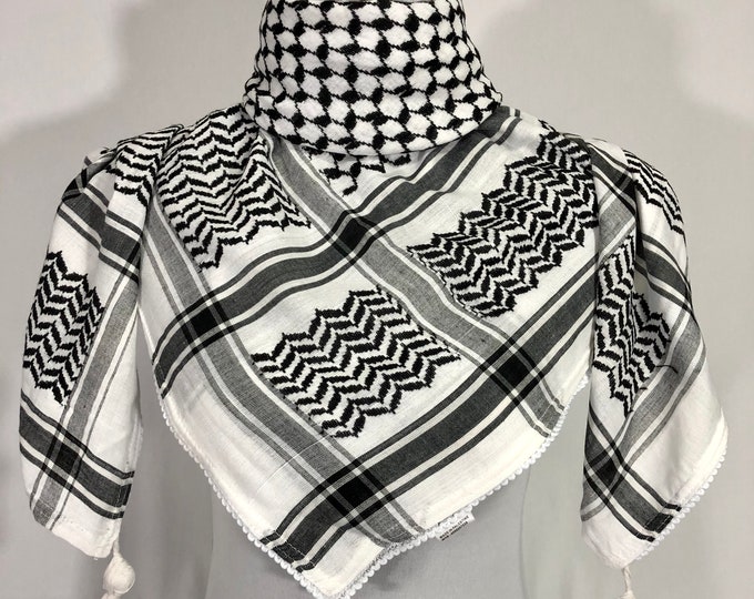 Shemagh Keffiyeh Arab Scarf Palestine Hatta Iraqi Style Kufiya Arafat ...