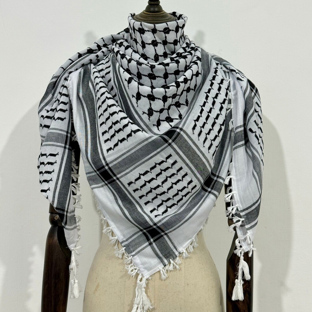 Keffiyeh Palestinian Original Shemagh Arab Scarf Made in Palestine ...