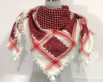 Shemagh Keffiyeh Arab Scarf Palestinian Kufiya France Flag Arafat Hatta ...