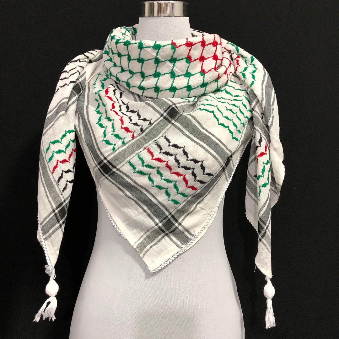Shemagh Keffiyeh Arab Scarf Palestinian Kufiya Flag Palestine Arafat ...
