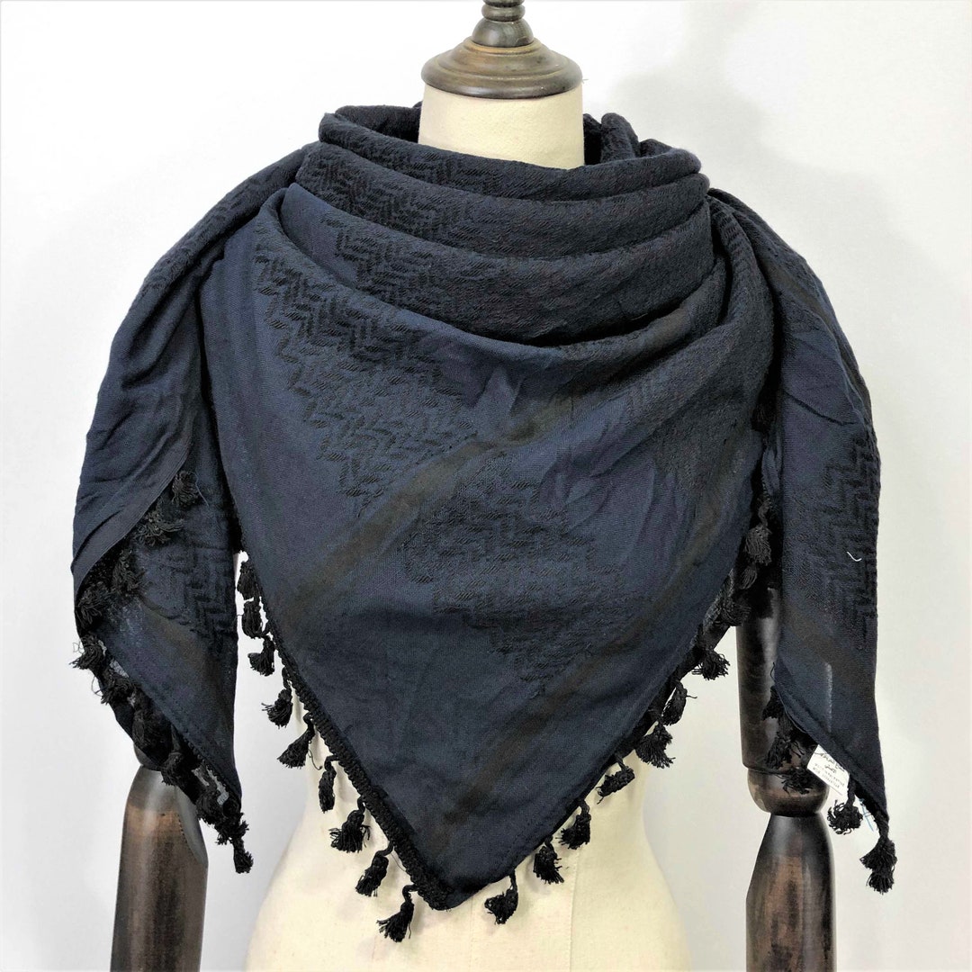 Shemagh Keffiyeh Arab Scarf Palestine Navy Blue Kufiya Arafat - Etsy Canada