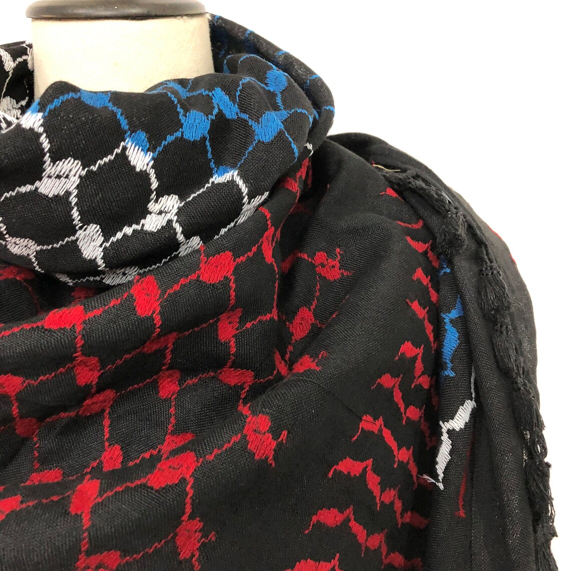 Shemagh Keffiyeh Arab Scarf Palestinian Kufiya France Flag - Etsy