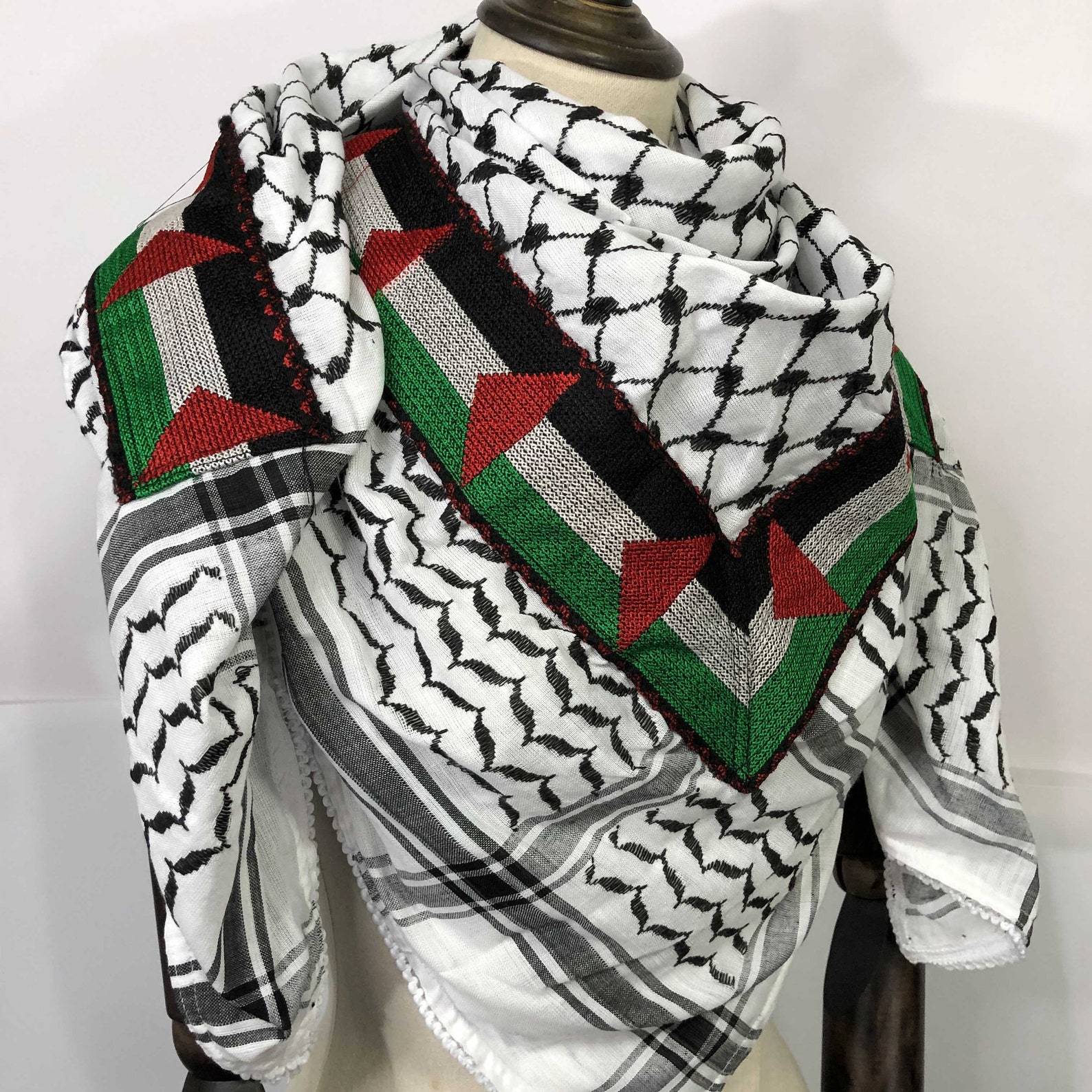 Shemagh Keffiyeh Arab Scarf Flag Palestine Embroidery Kufiya - Etsy