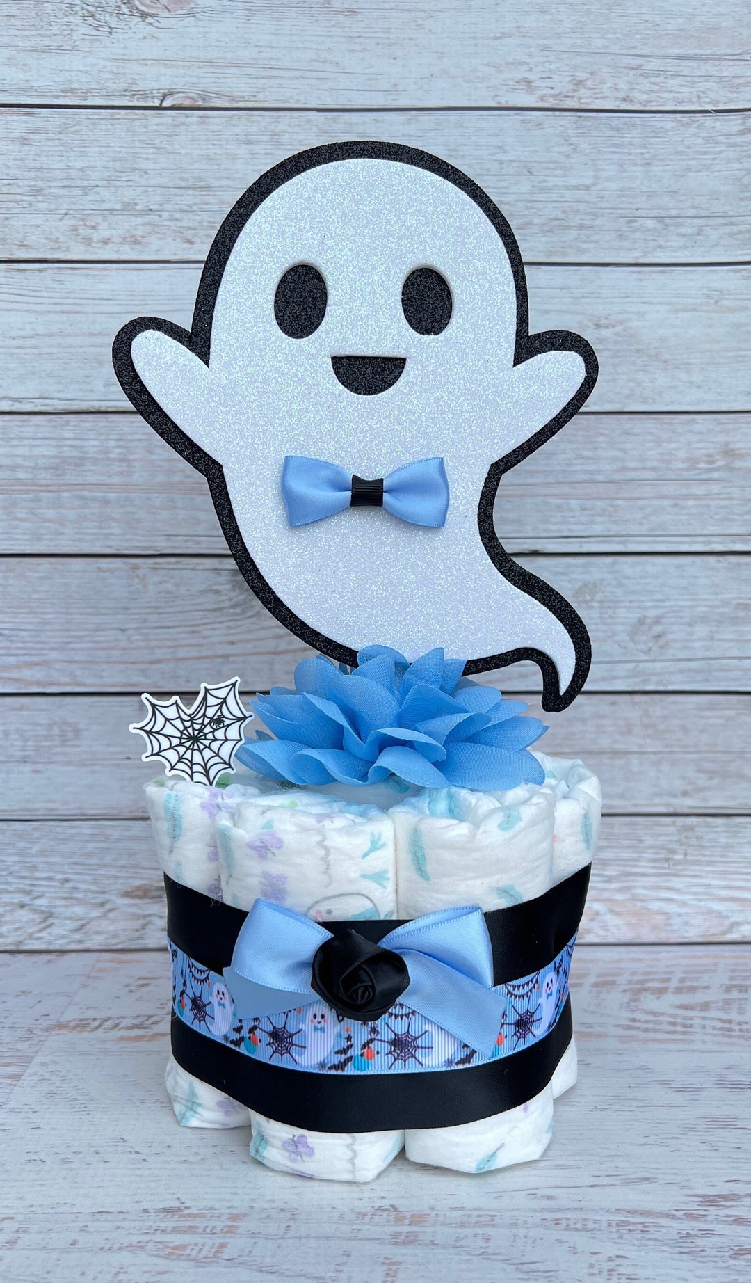 Ghost Diaper Cake Boy Ghost Baby Shower Centerpiece Baby Shower Gift ...