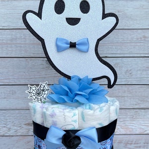 Ghost Diaper Cake Boy Ghost Baby Shower Centerpiece Baby Shower Gift ...