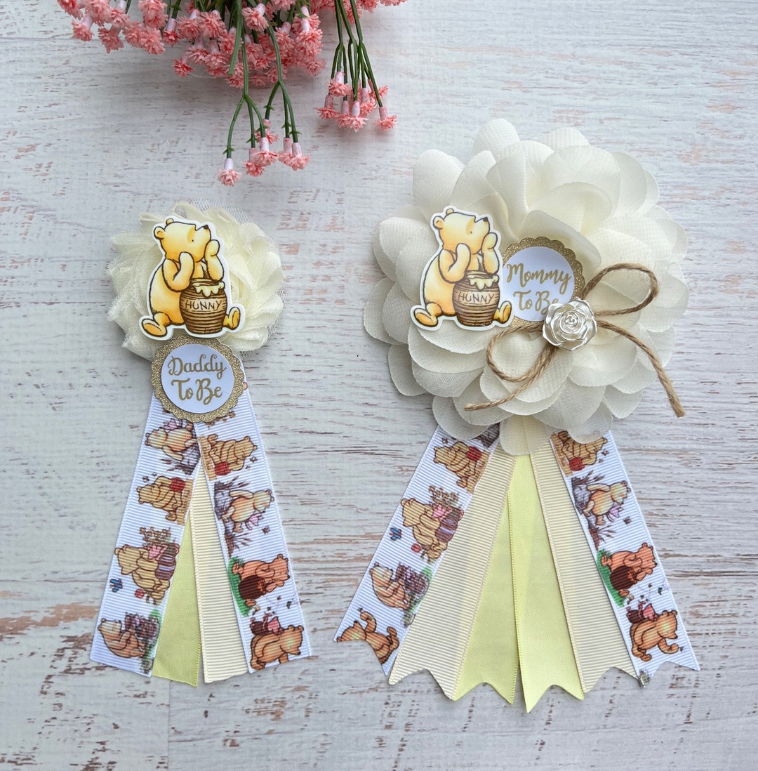 Classic Winnie the Pooh Baby Shower Corsage Classic Pooh Pin Mommy to ...