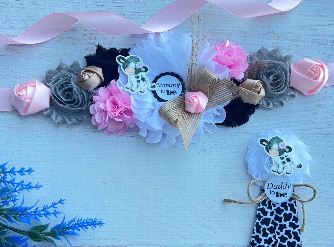 Holy Cow Baby Shower Sash , Boho Cow Baby Shower Sash , Holy Cow ...