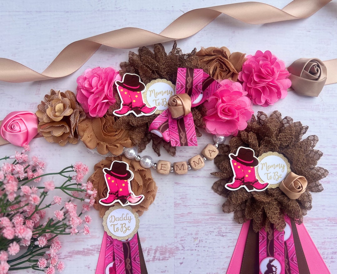 Cowgirl Baby Shower Sash Cowgirl Maternity Sash Belt Country Western ...