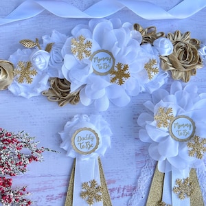 Winter Wonderland Baby Shower Sash Winter Wonderland Maternity Sash ...