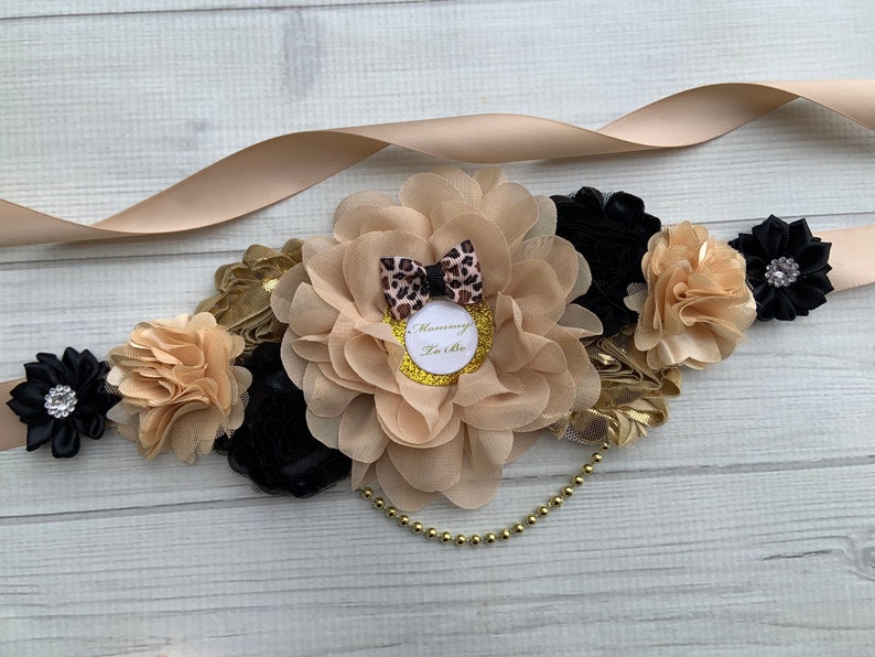 Leopard/ Safari Maternity Sash Belt ,cheetah / Leopard Baby Shower Sash ...