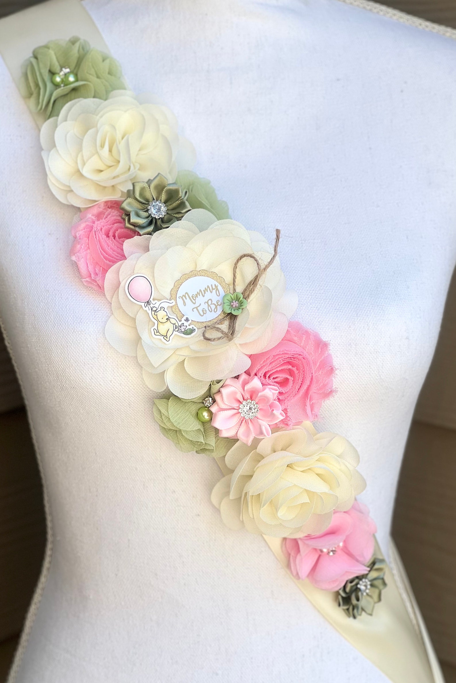 Classic Pooh Shoulder Sash , Classic Winnie the Pooh Mommy Sash ...