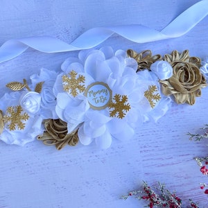 Winter Wonderland Baby Shower Sash Winter Wonderland Maternity Sash ...