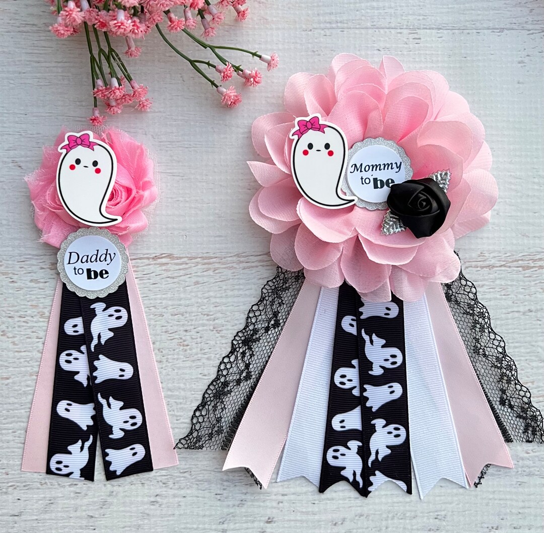 Ghost Baby Shower Corsage Baby Shower Pin Mommy to Be Pin Halloween ...