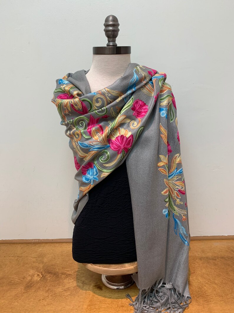 MEXICAN EMBROIDERED SCARF - Etsy