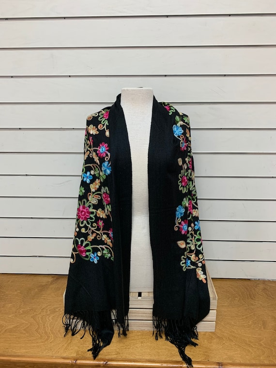 MEXICAN EMBROIDERED SCARF - Etsy