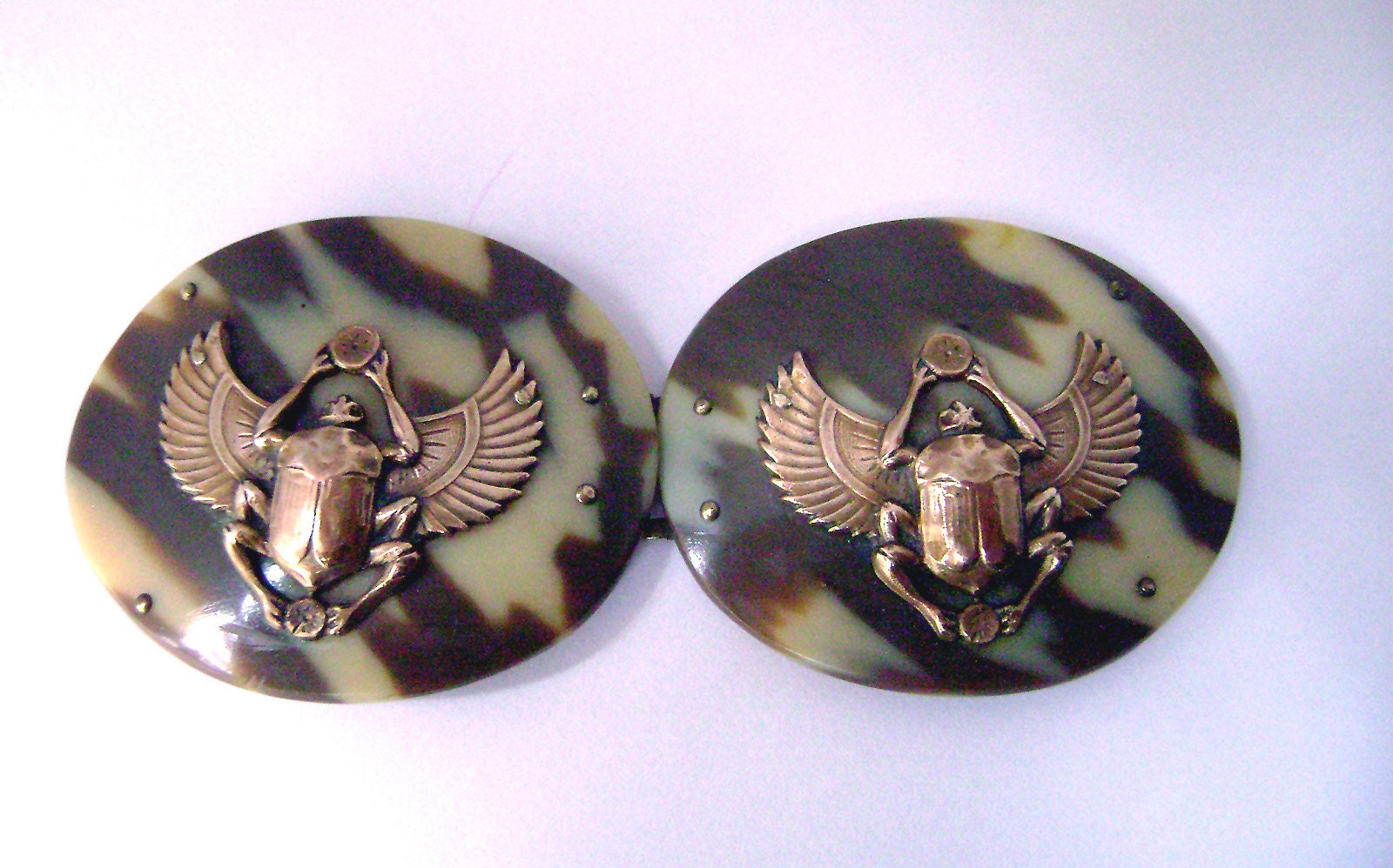 Art Deco Egyptian Revival Tortoiseshell Gold Scarab Belt - Etsy