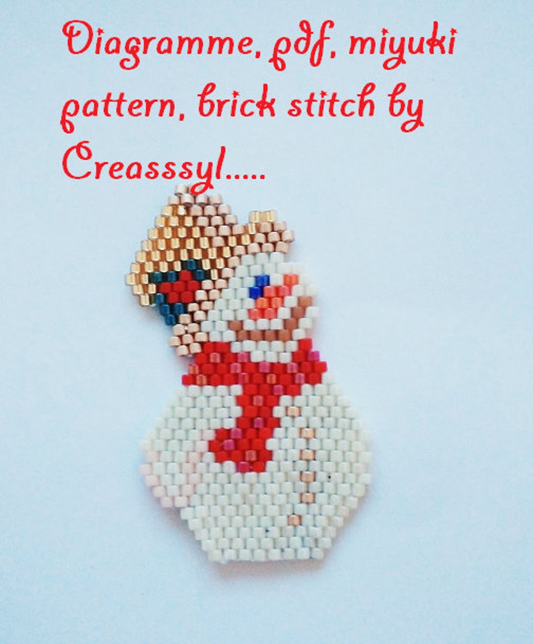 Snowman Diagram in Brick Stitch - Etsy