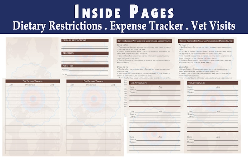 Printable Pet Passport: DIY Travel & Vet Records (digital Download) - Etsy