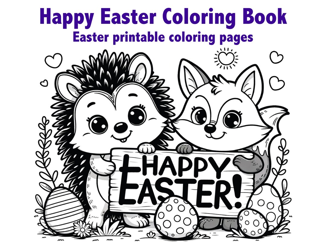 Easter Coloring Book Printable Print-at-home Easter Gift Easter ...