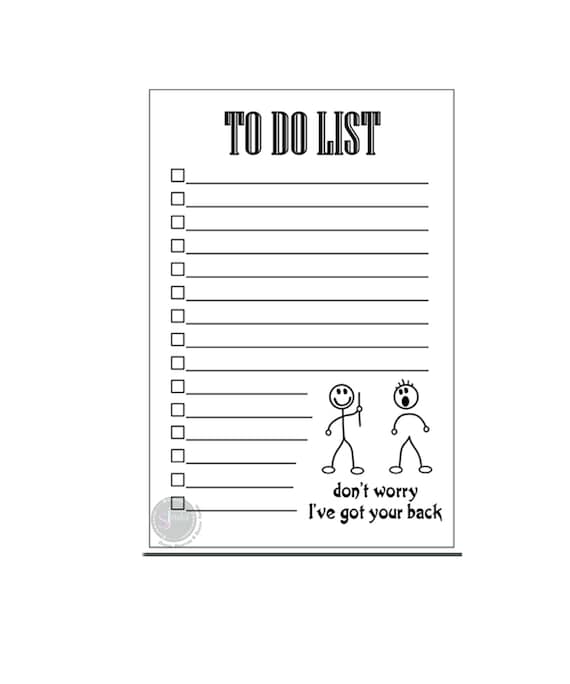 Funny Inspirational Notepad to Do List With Check Boxes | Etsy