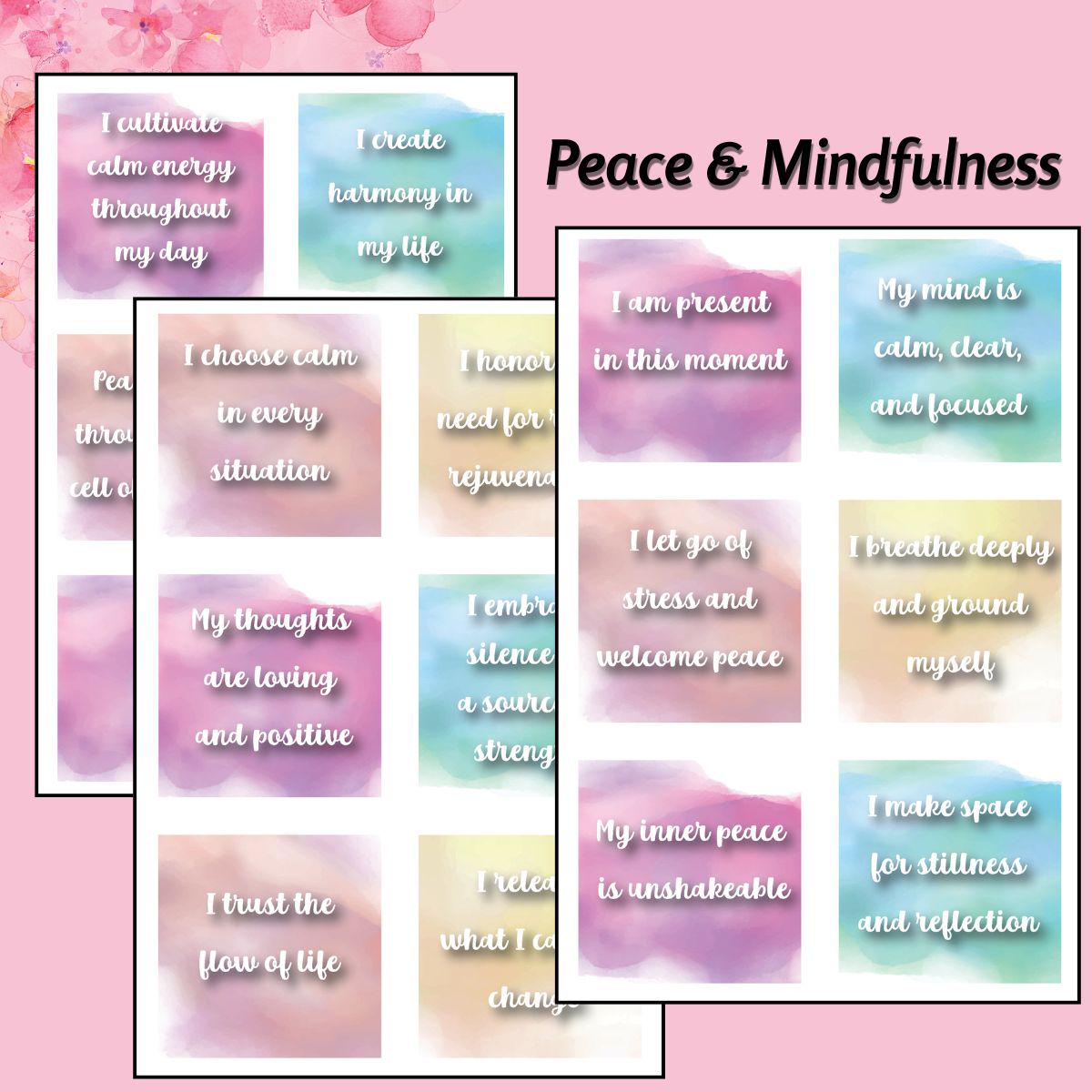 Positive Affirmation Cards – 105 Pastel Watercolor Quote Cards (digital ...