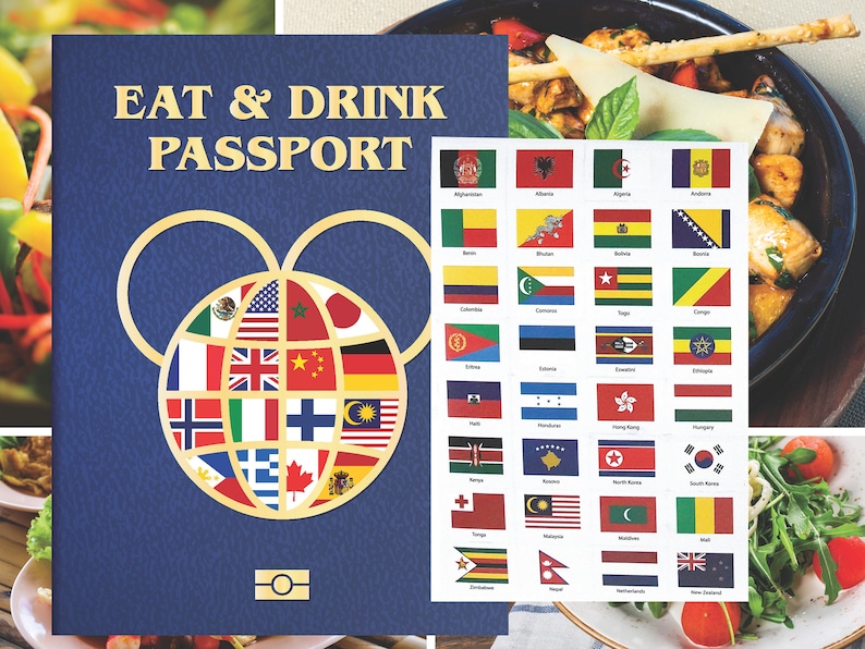 Epcot Eat & Drink Passport: Global Adventure With Country Flag Stickers ...