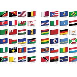 Pretend Passport With Flags, Stamps for Learning and Pretend Play, Fake ...