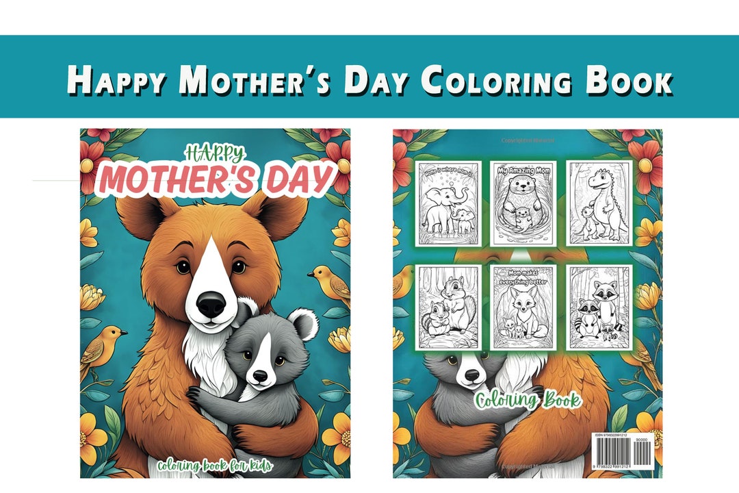 Happy Mothers Day Coloring Book for Kids Large Collection of Cute Baby ...