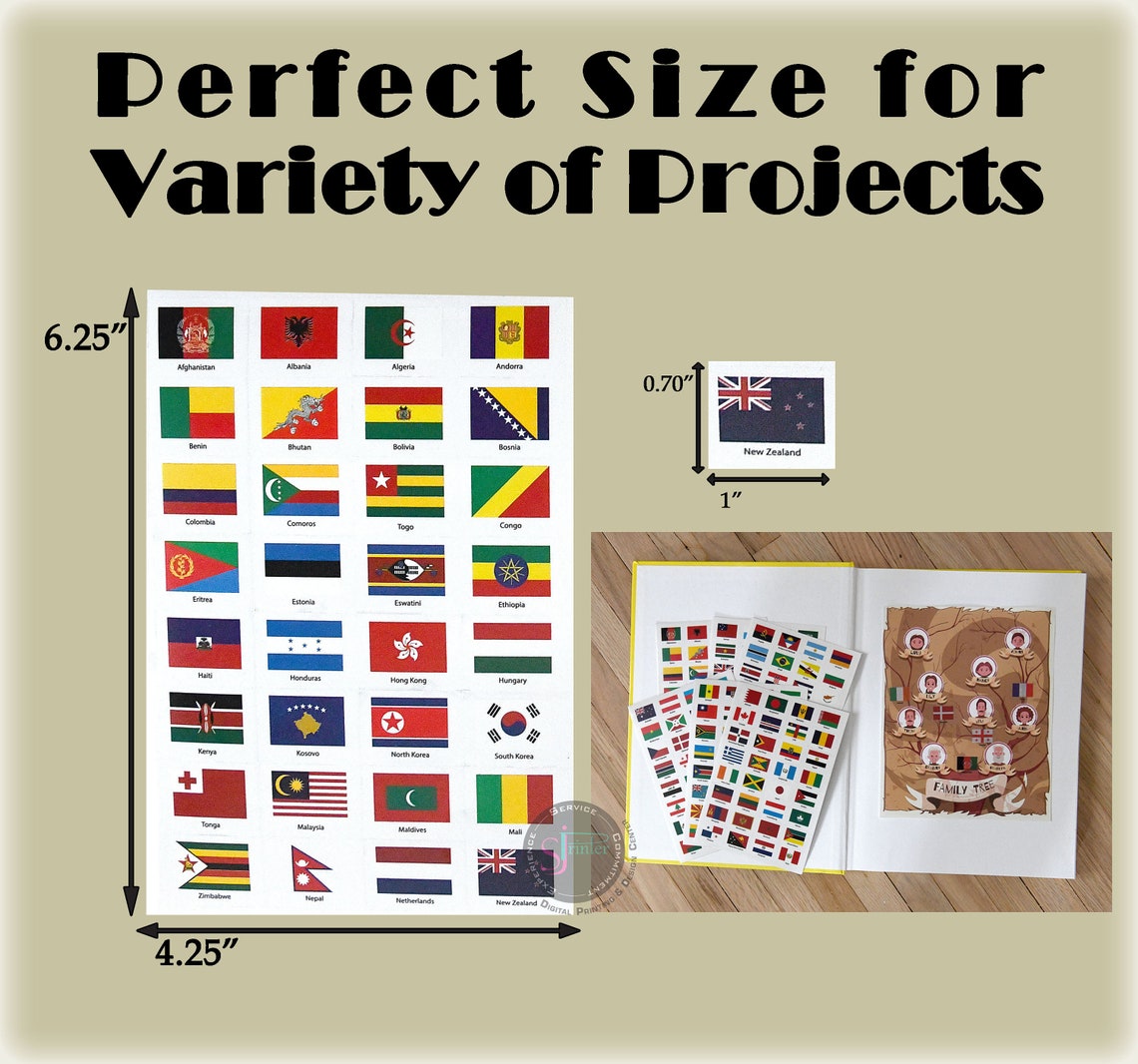 World Flags Stickers – 192 Countries, Travel & Learning - Etsy