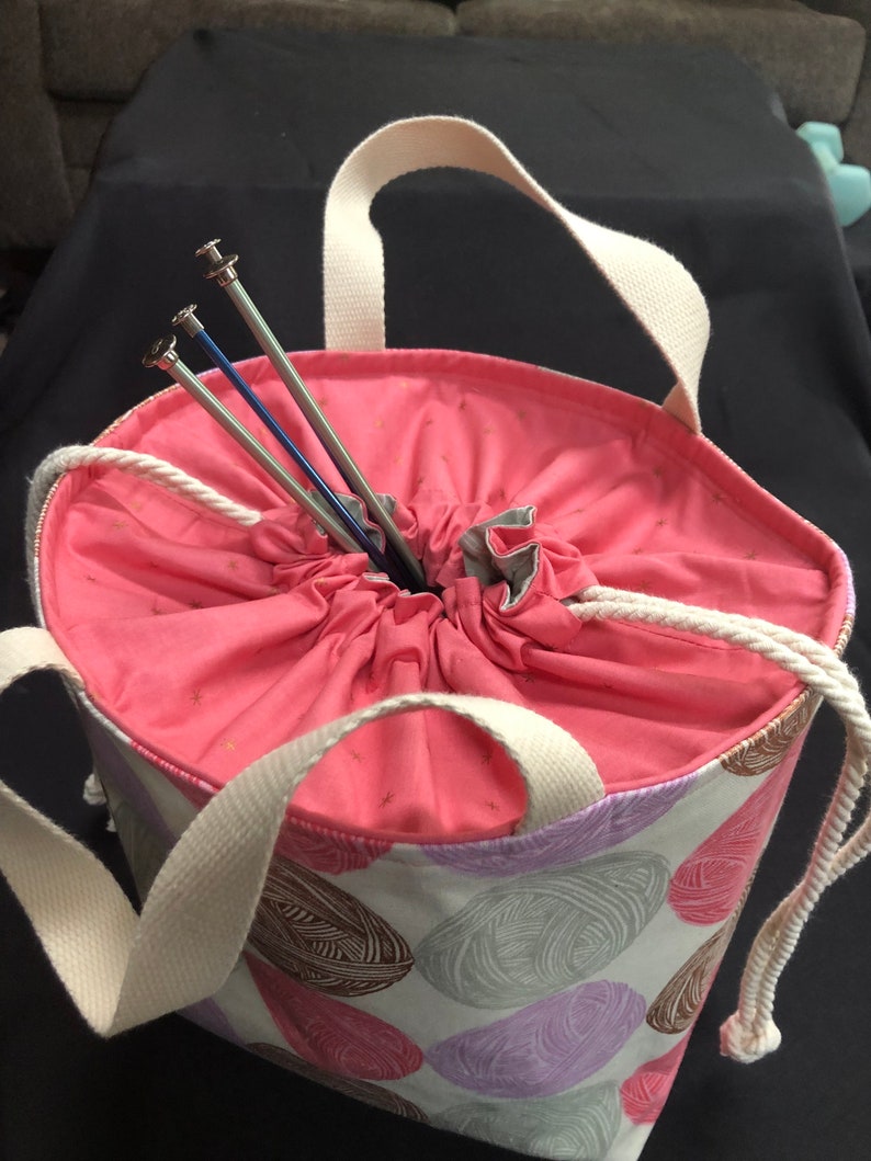 Yarn Ball Knit/crochet Project Bag - Etsy
