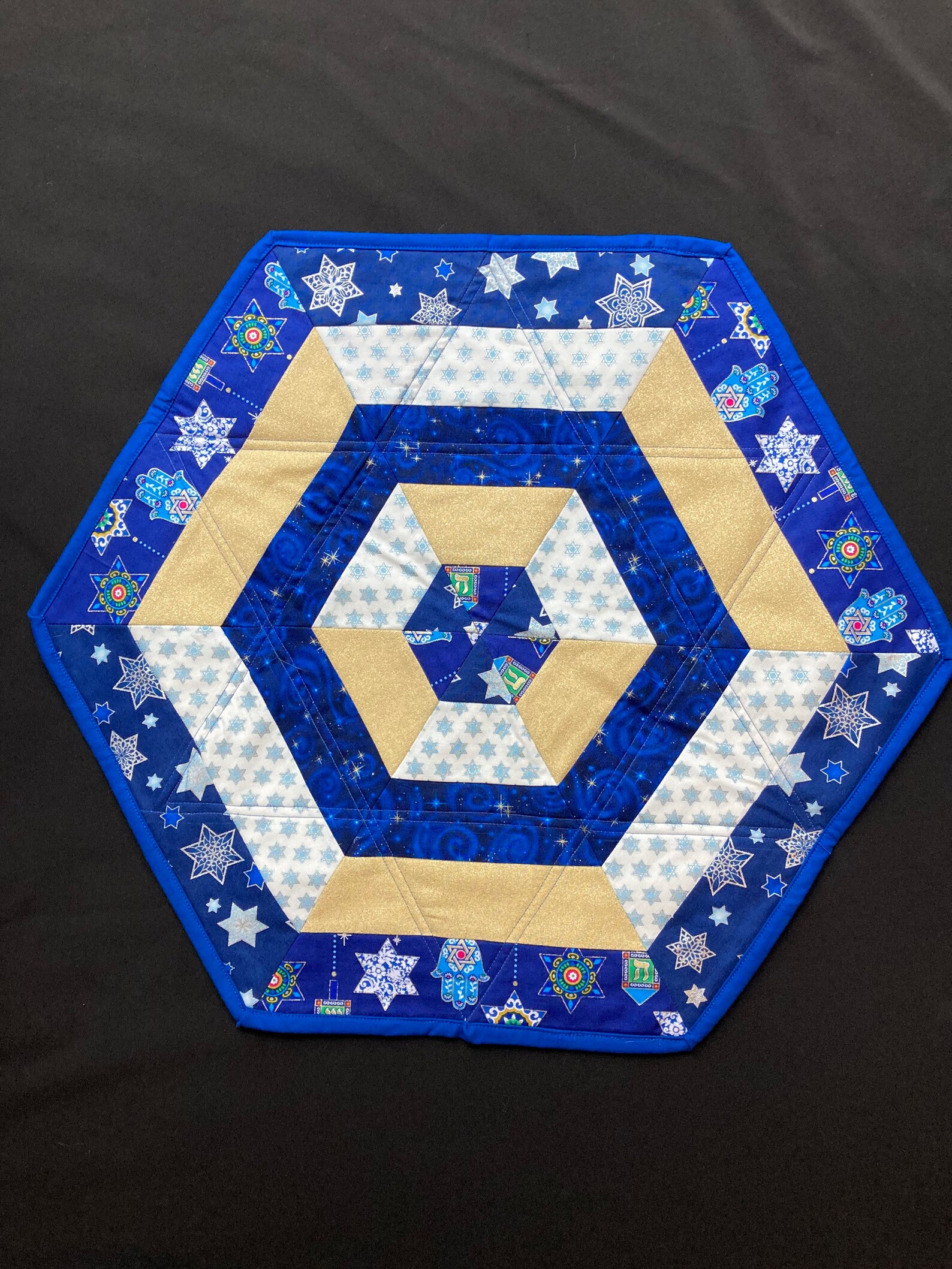 Hexagonal Table Topper Hanukkah - Etsy