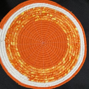Rope & Fabric Trivet - Orange Slice - Etsy