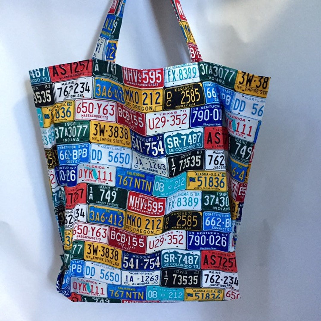 Reusable Foldable Shopping Bag License Plates - Etsy