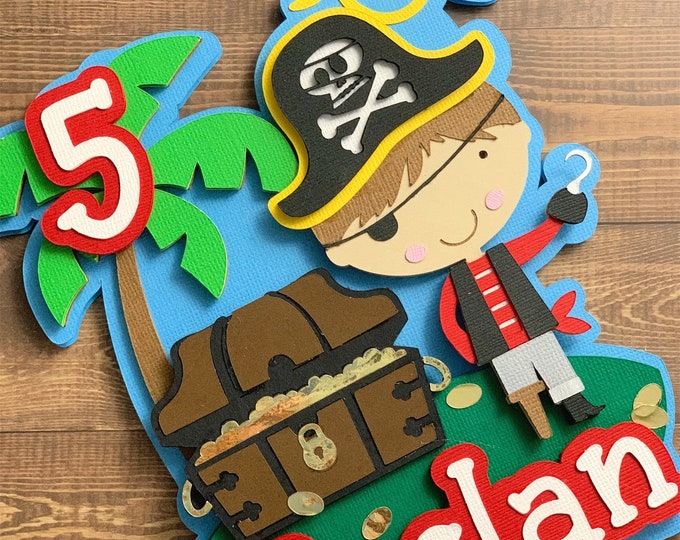 Pirate Birthday Cake Topper, Pirates Theme Party, Pirates of the ...