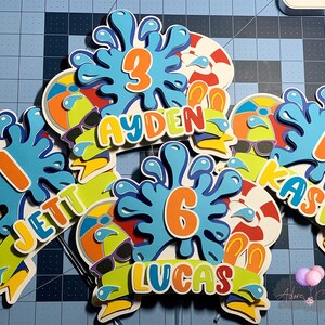 Pool Party Theme Cake Topper Beach Party Theme Cake Topper | Etsy