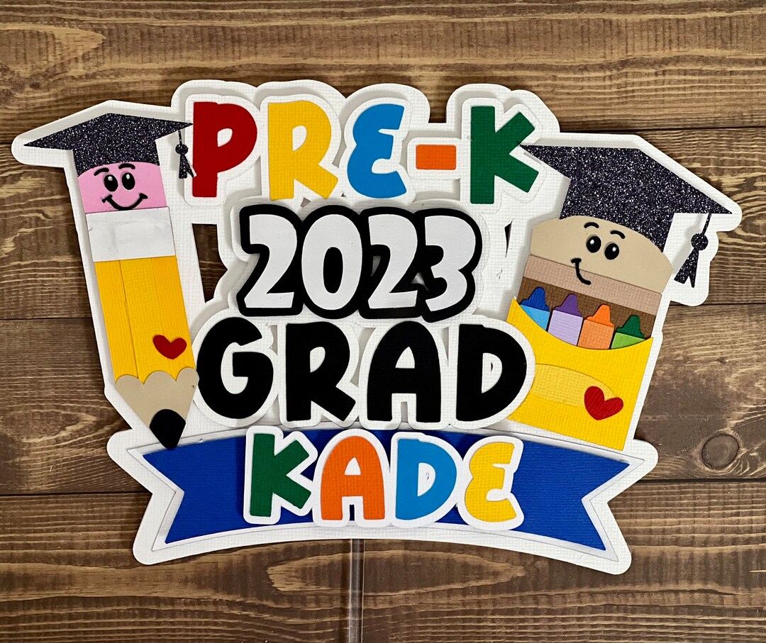 Elementary Graduation Cake Topper, Pre-k Graduation Cake Topper ...