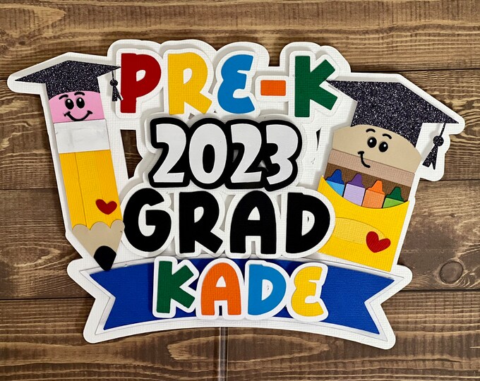 Elementary Graduation Cake Topper, Pre-k Graduation Cake Topper ...