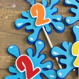 Pool Party Cupcake Toppers, Splash Cupcake Topper - Etsy