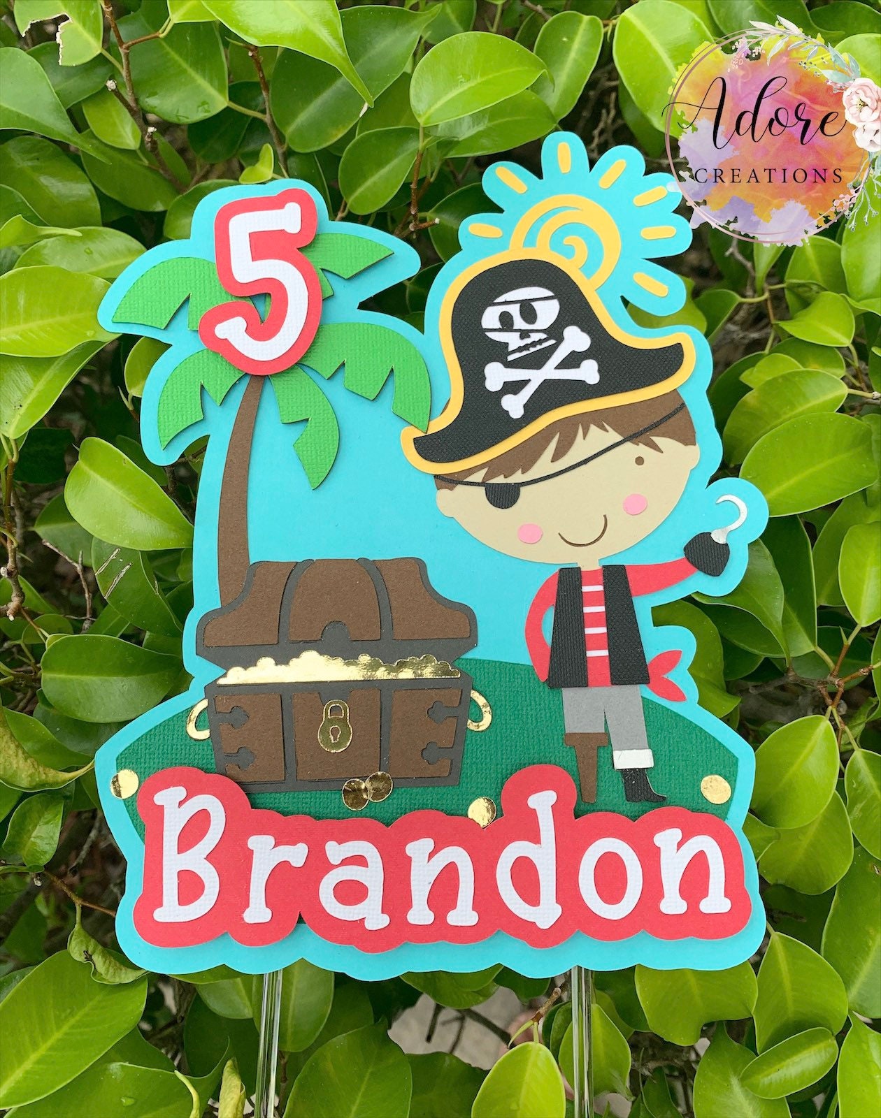 Pirate Birthday Cake Topper Pirates Theme Party Pirates of | Etsy