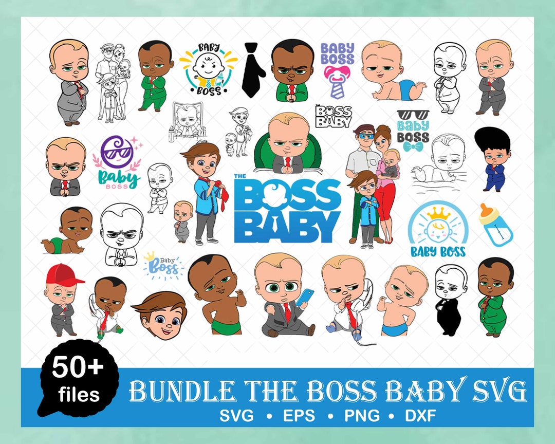 Boss Baby Boy Clipart Svg Bundle, Baby Boy Digital Papers, African Baby ...